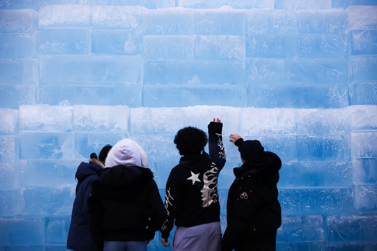 Take a closer look at Drake's giant ice sculpture in downtown Toronto ...