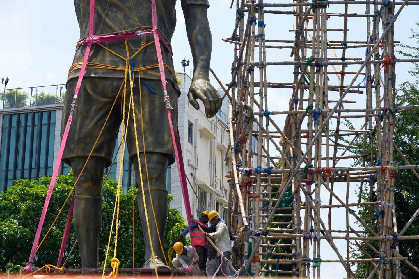 Messi statue in India taken down over safety concerns